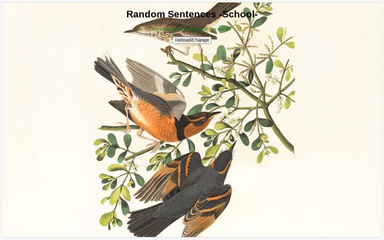 Random Sentences -School- ― Perchance Generator