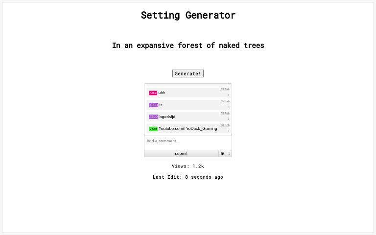 Setting Generator