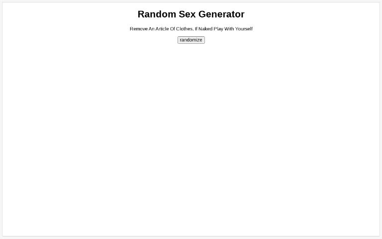 Random Sex Generator