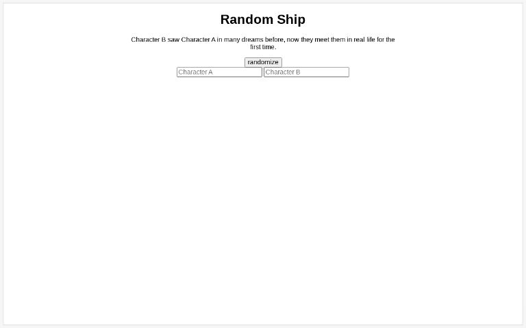 Random Ship ― Perchance Generator