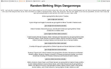 Random Birthing Ships Danganronpa ― Perchance Generator