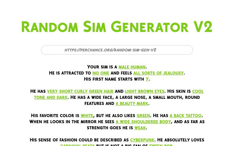 Random Sim Generator V2