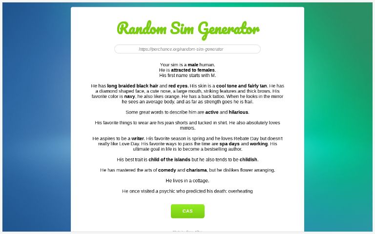 Random Sim Generator