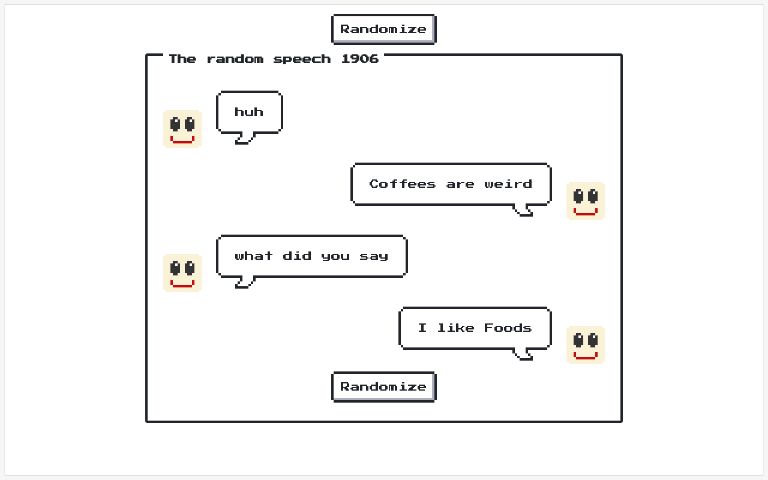 Random speak 2.0 ― Perchance Generator