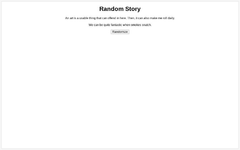 Random Story ― Perchance Generator