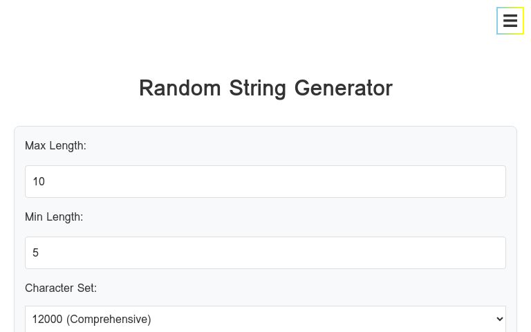 Random String Generator