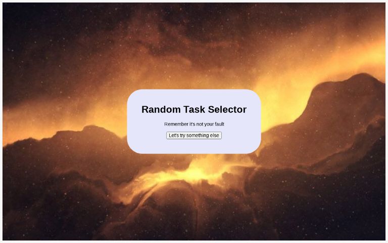 Random Task Selector ― Perchance Generator