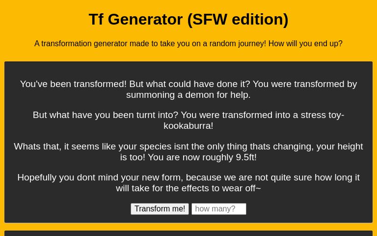 Tf Generator (SFW edition)