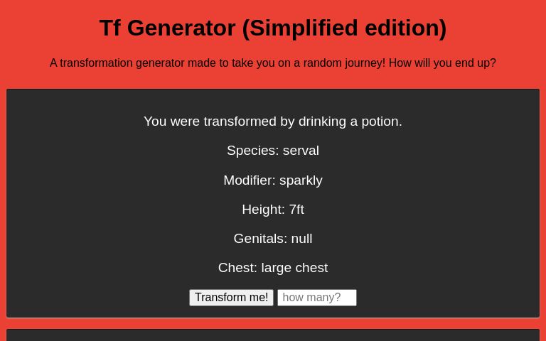 Tf Generator (Simplified edition)