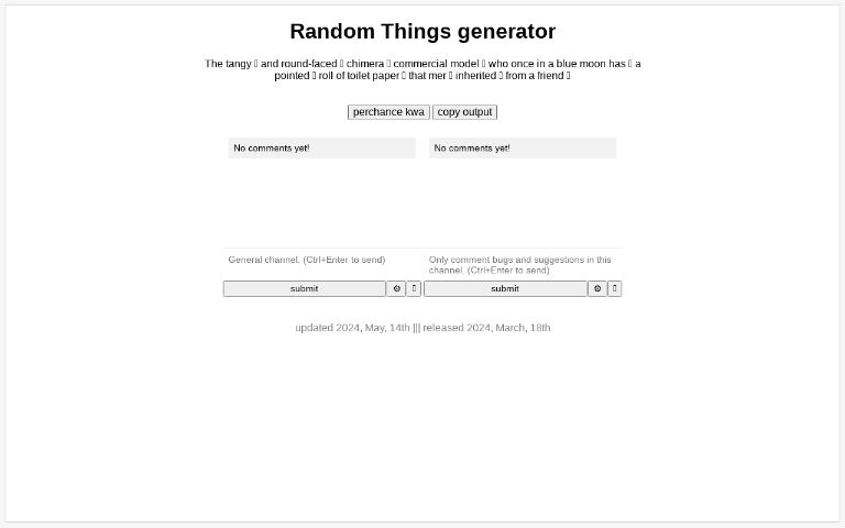 Random Things generator