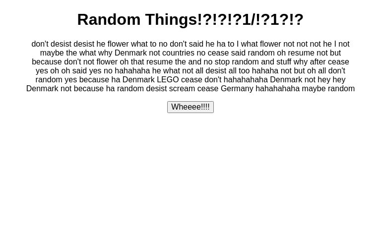 Random Things!?!?!?1/!?1?!? ― Perchance Generator