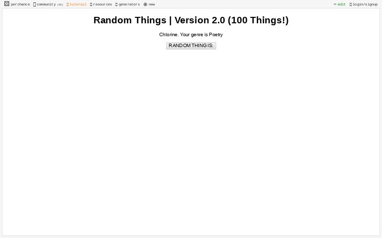 Random Things | Version 2.0 (100 Things!) ― Perchance Generator