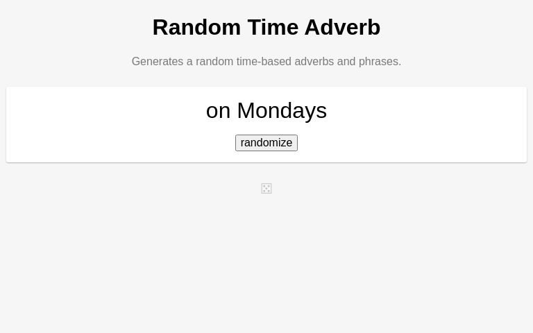 Random Time Adverb ― Perchance Generator
