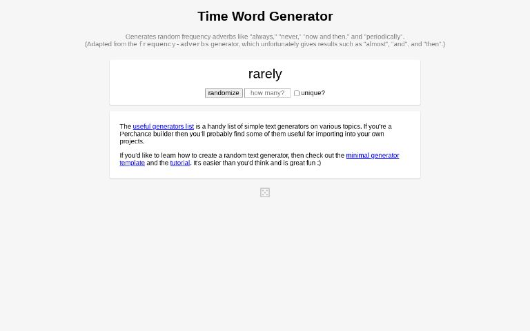 Time Word Generator
