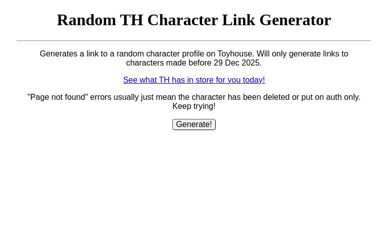 Random TH Character Link Generator