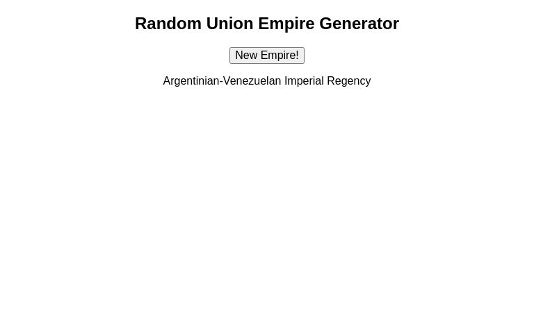Random Union Empire Generator