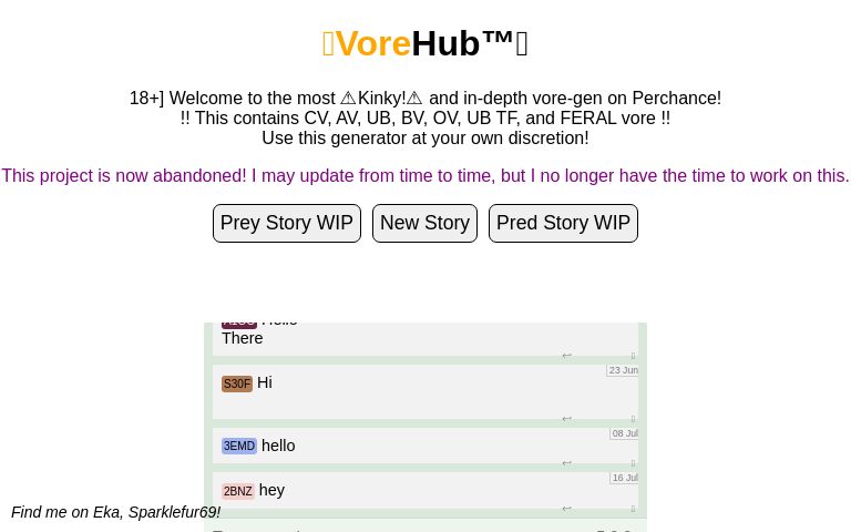 VoreHub™ ― Perchance Generator