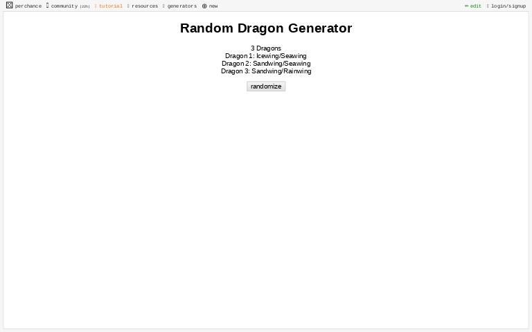 Random Dragon Generator