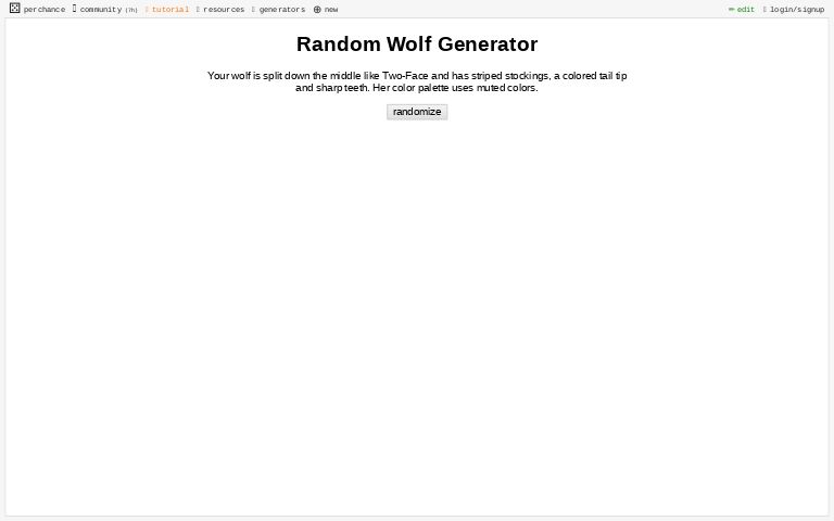 Random Wolf Generator
