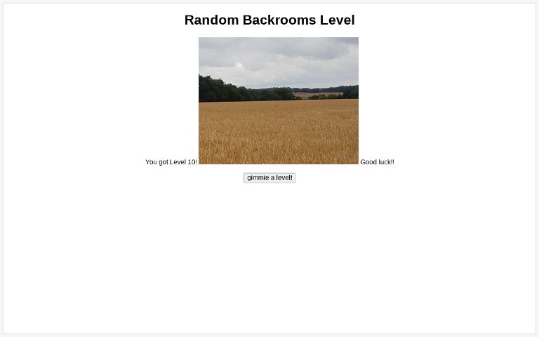 Random Backrooms Level ― Perchance Generator