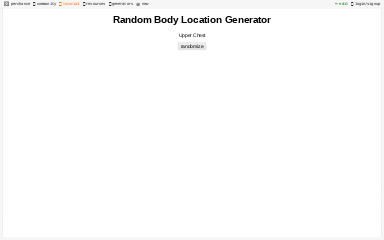 Random Body Location Generator