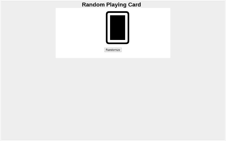 Random Playing Card ― Perchance Generator