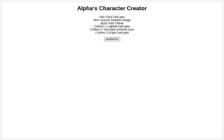 Alpha's Character Creator ― Perchance Generator