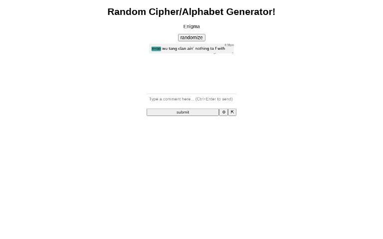 Random Cipher/Alphabet Generator!