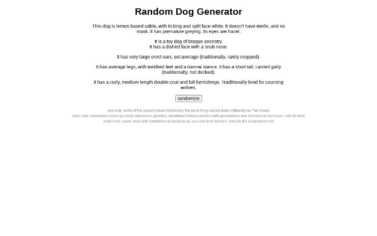Random Dog Generator