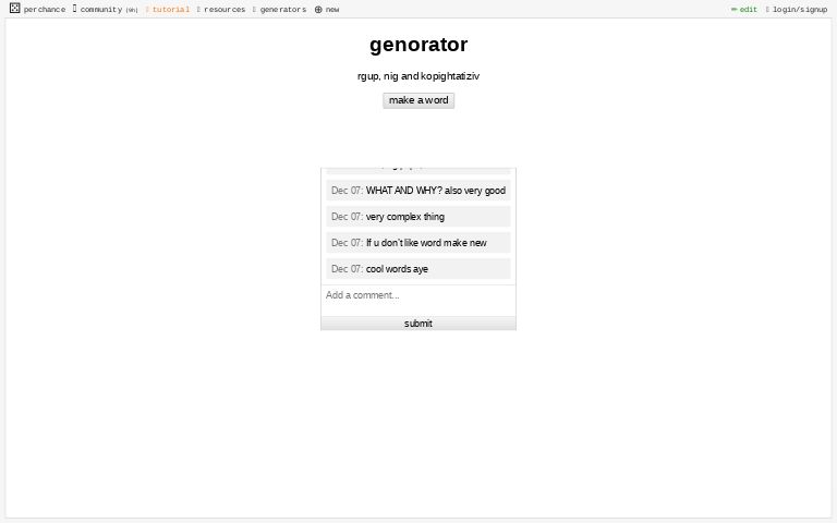 genorator ― Perchance Generator