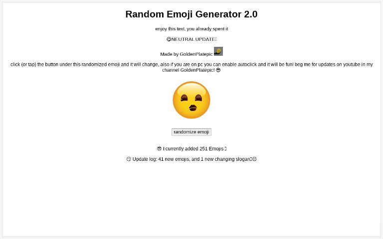 Random Emoji Generator 2.0