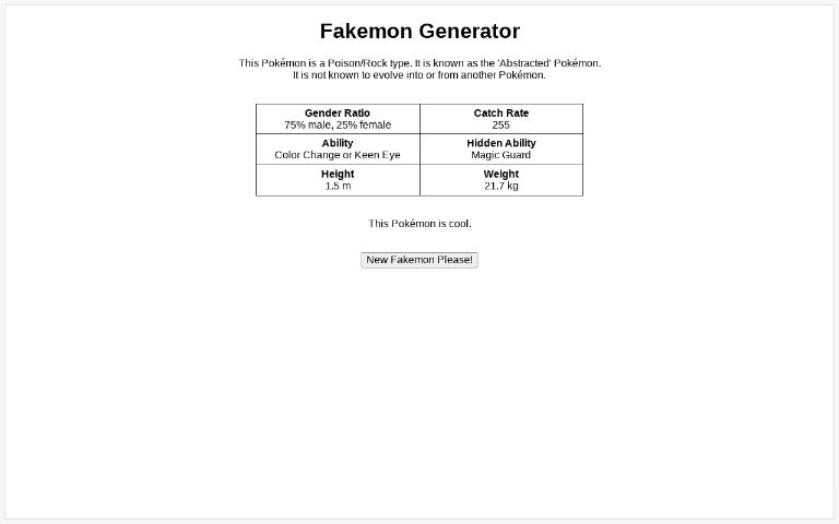 Fakemon Generator