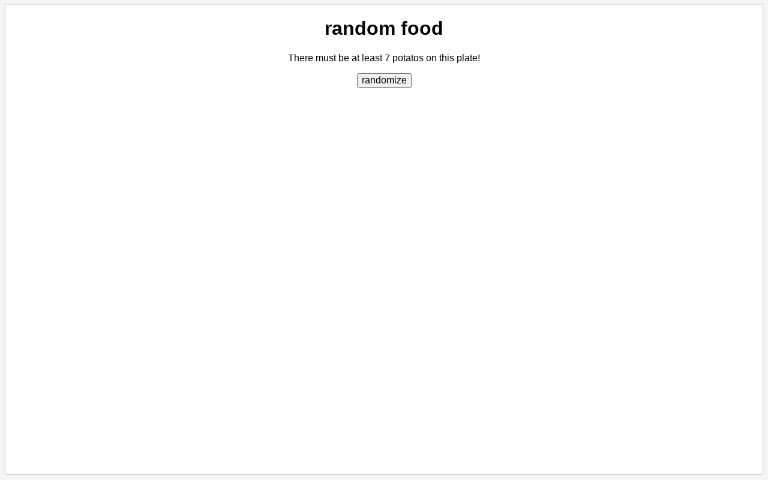 random food ― Perchance Generator