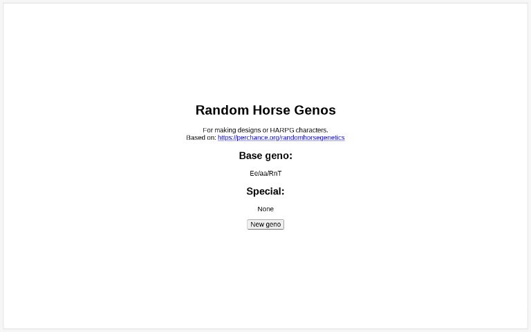 Random Horse Genos ― Perchance Generator