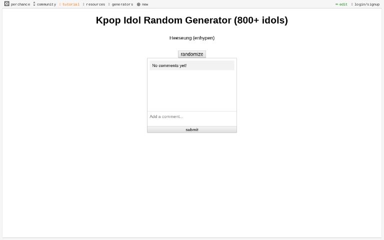 Kpop Idol Random Generator (800+ idols)