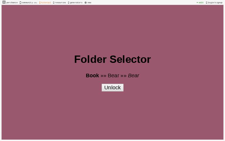 Folder Selector ― Perchance Generator