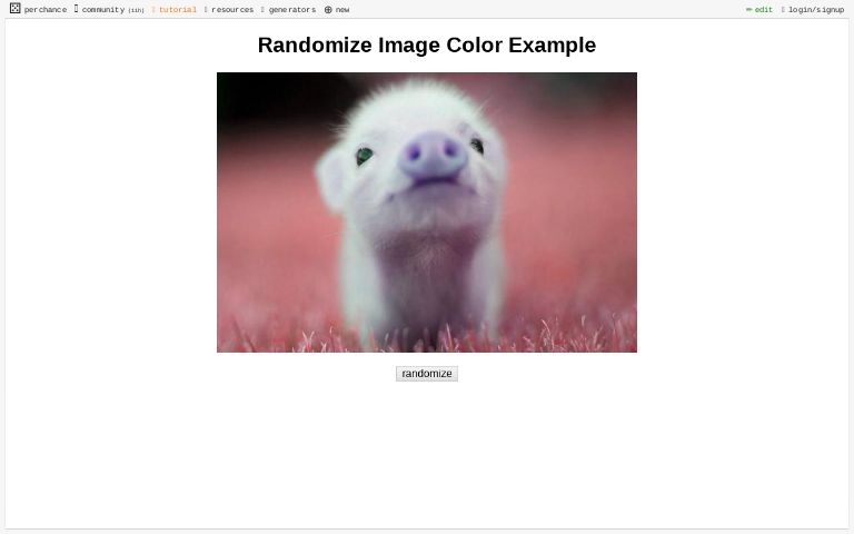 Randomize Image Color Example ― Perchance Generator