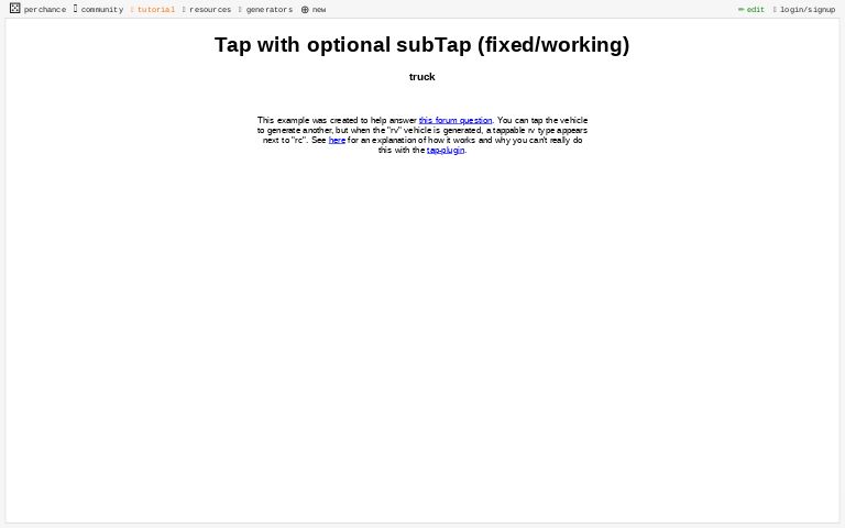 Tap with optional subTap (fixed/working) ― Perchance Generator