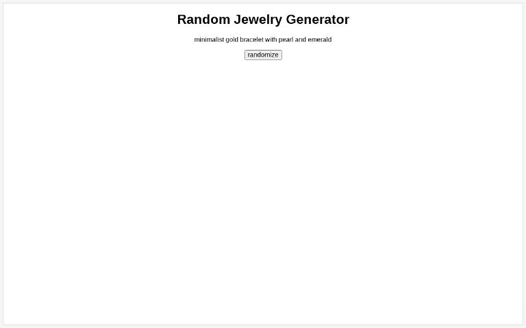 Random Jewelry Generator