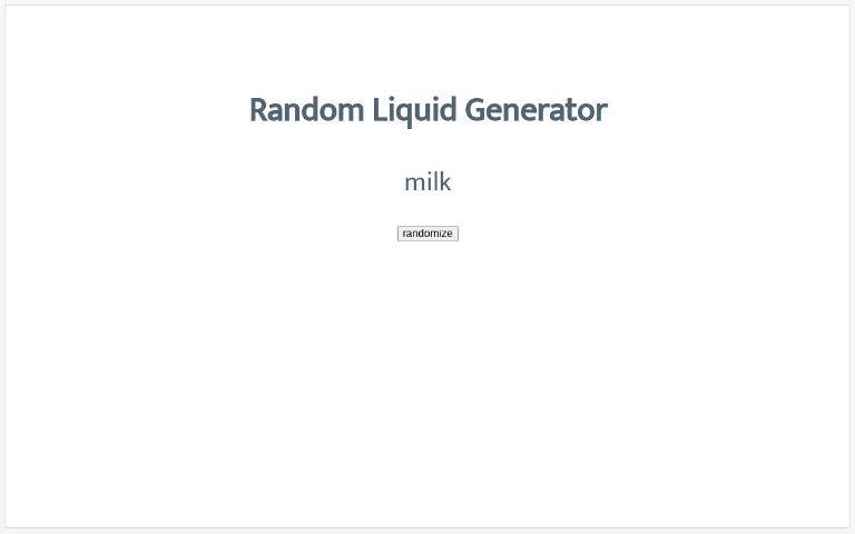 Random Liquid Generator