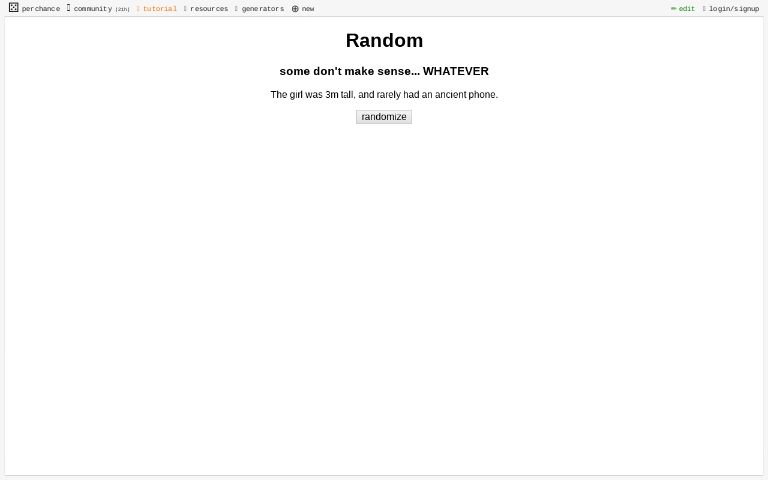 Random ― Perchance Generator