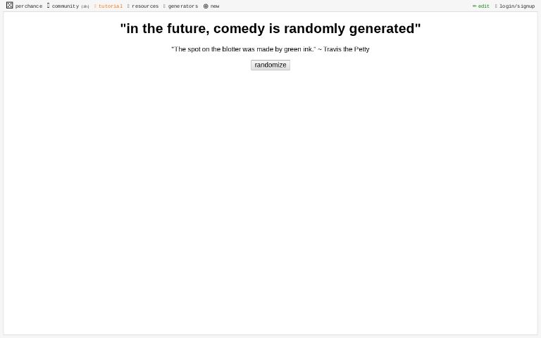 "in the future, comedy is randomly generated"