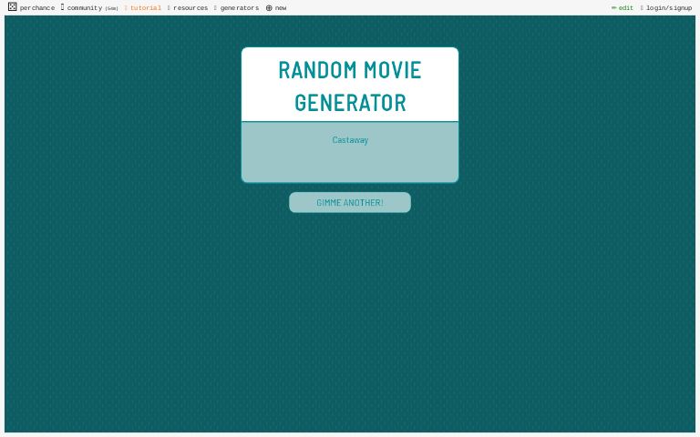 Random Movie Generator