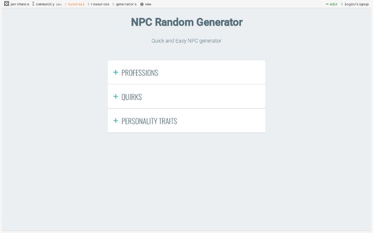 NPC Random Generator
