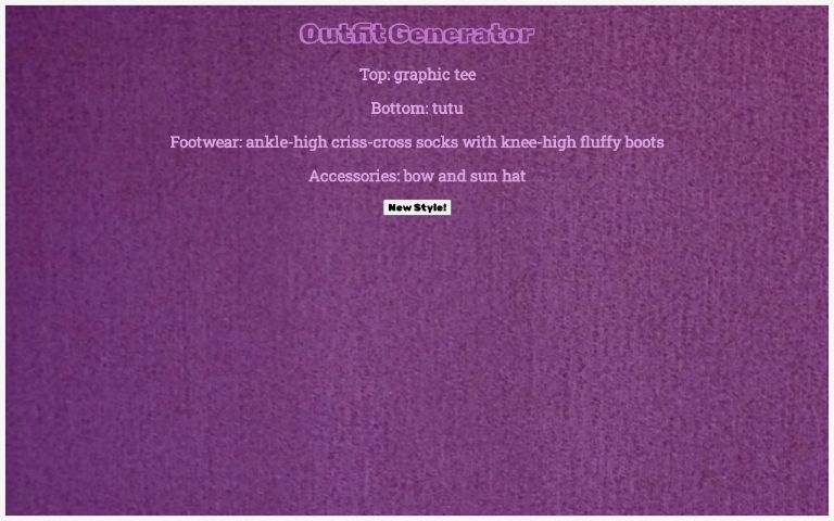 Outfit Generator