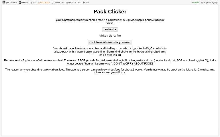 Pack Clicker ― Perchance Generator