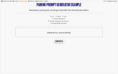 Pairing Prompt Generator Example