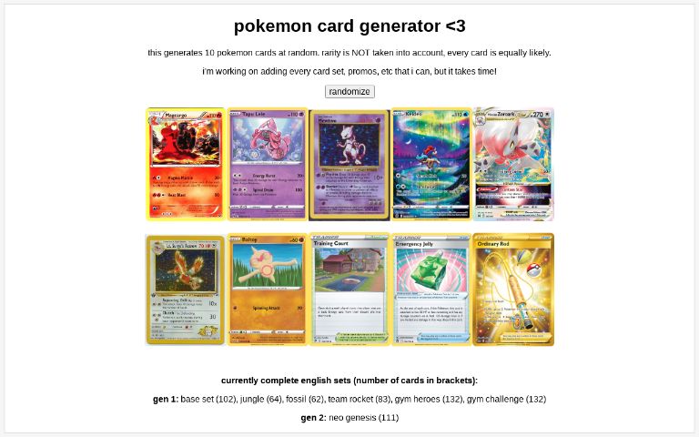 pokemon card generator