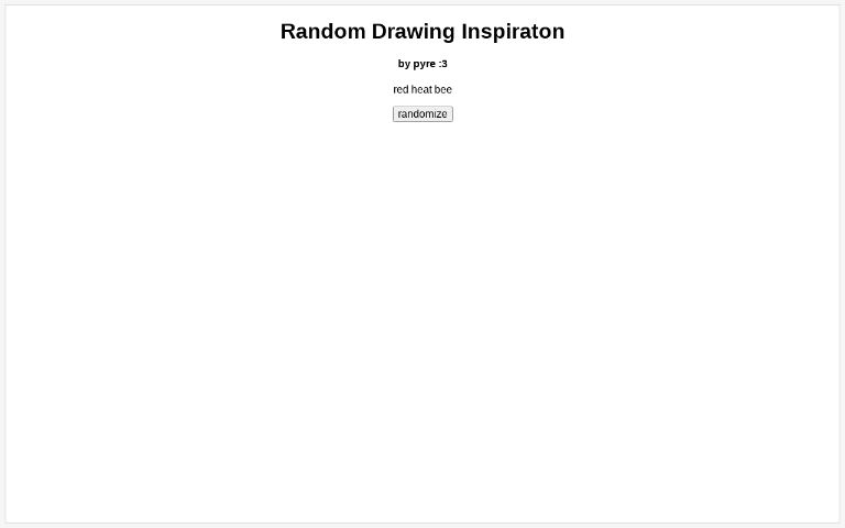 Random Drawing Inspiraton ― Perchance Generator