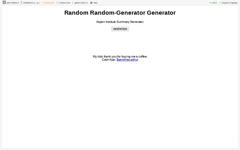 Random Random-Generator Generator